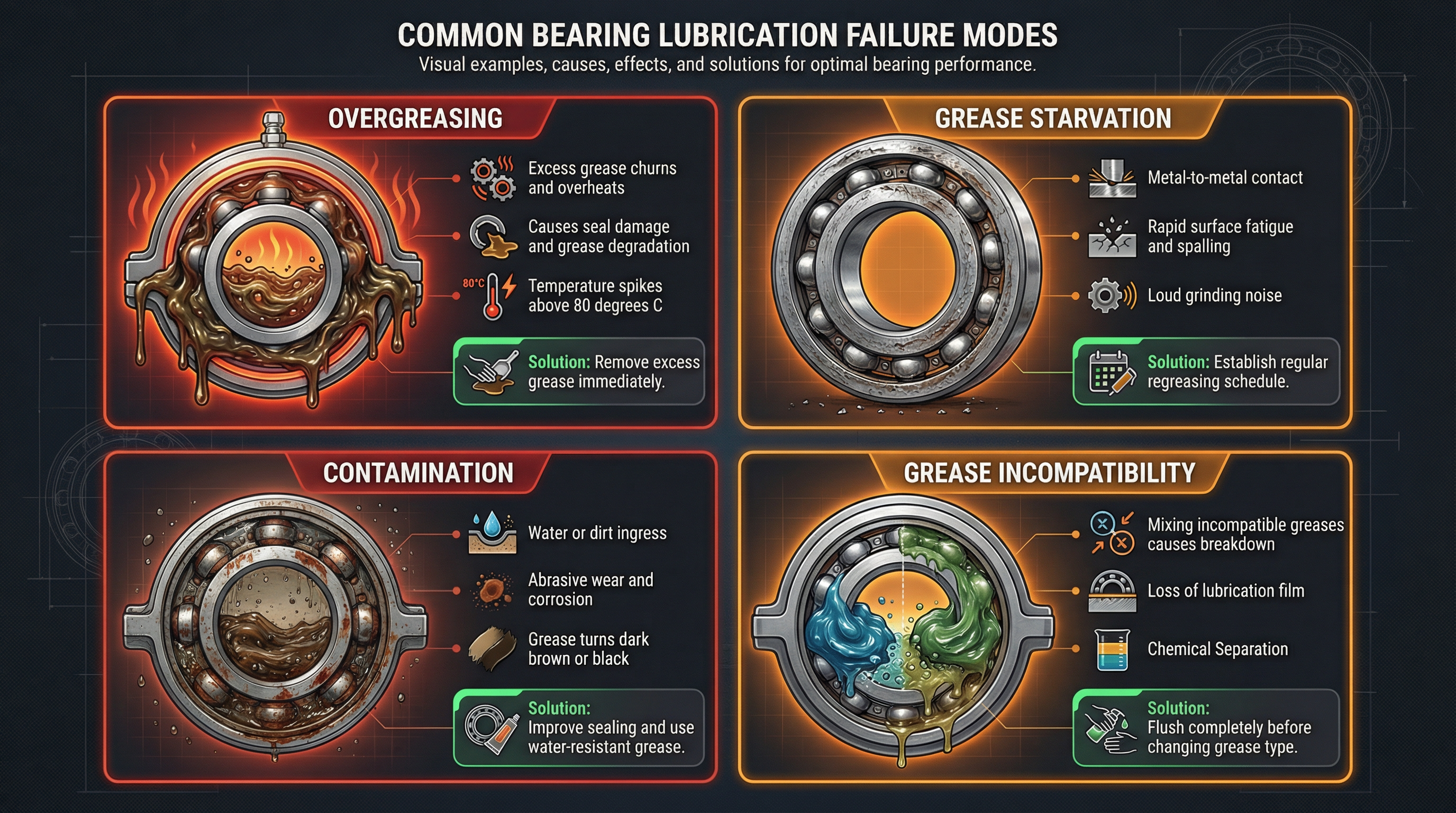 Bearing Lubrication Guide: Grease vs. Oil, NLGI Grades, and Fill ...