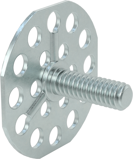 M4 x 0.7 mm Steel Adhesive-Mount Stud - Fully Threaded, Class 6g, RoHS ...